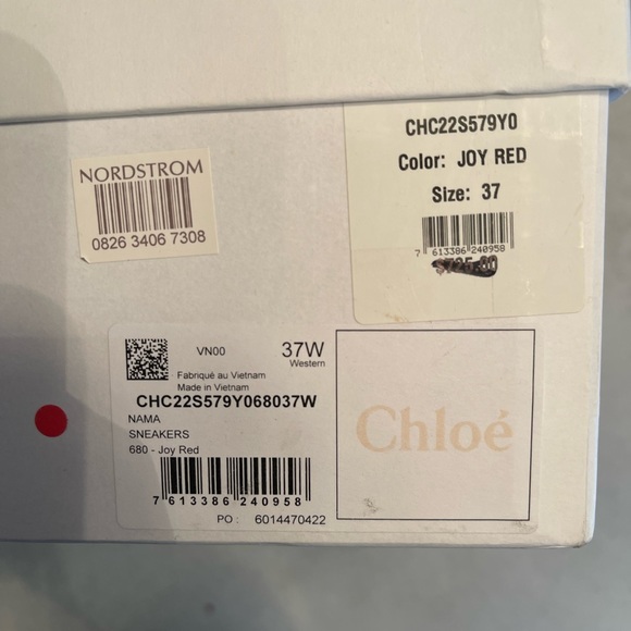 Chloe | Shoes | Chlo Nama Platform Sneaker Joy Red Sz 7us37eu | Poshmark
